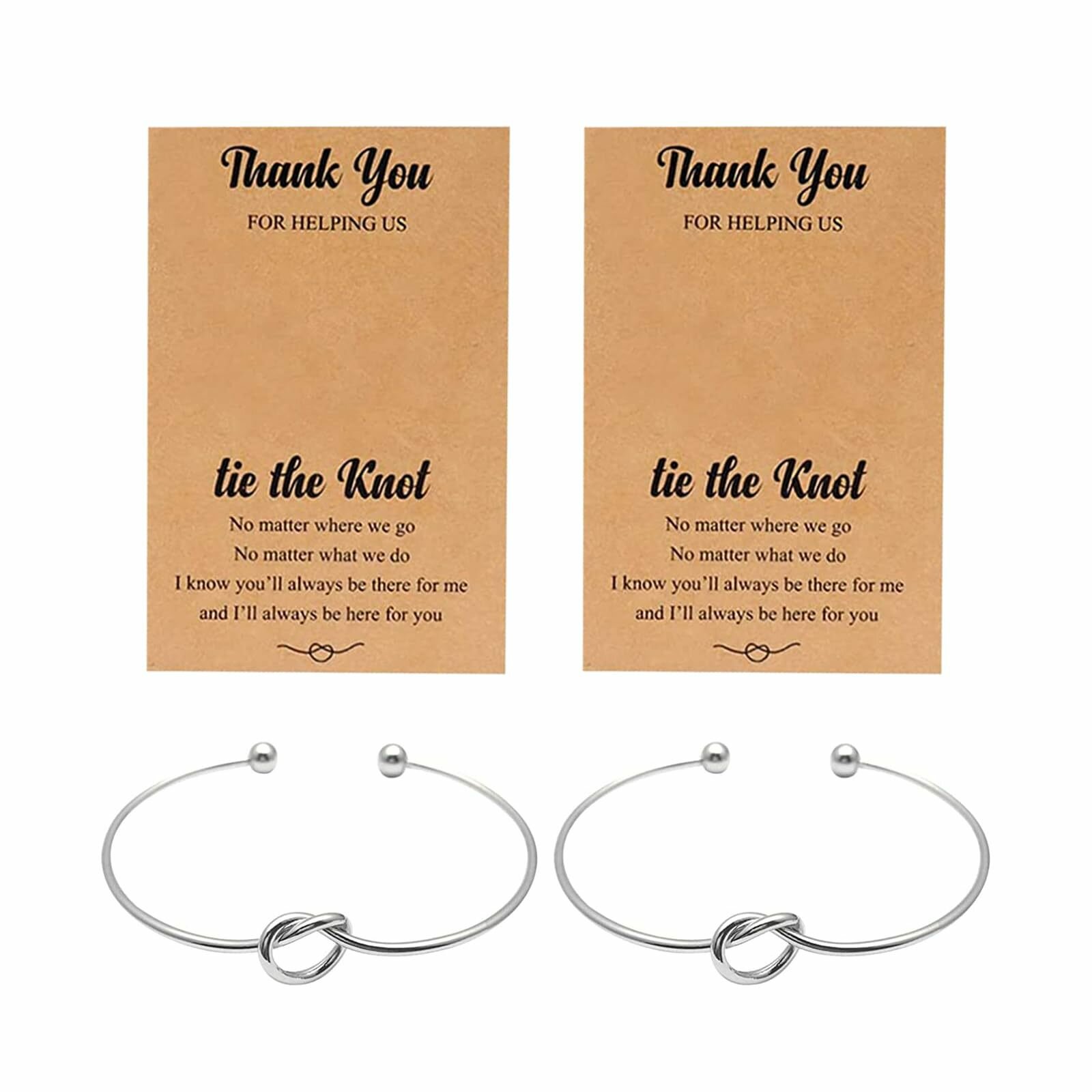 YMНабор браслетов Узел любви Серебро Легкосплав Свадьба Праздник