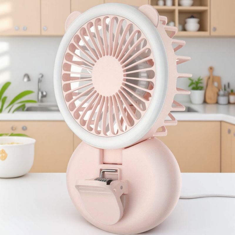 Портативный вентилятор JYD11-Handheld-Fan-OZONBG059, розовый