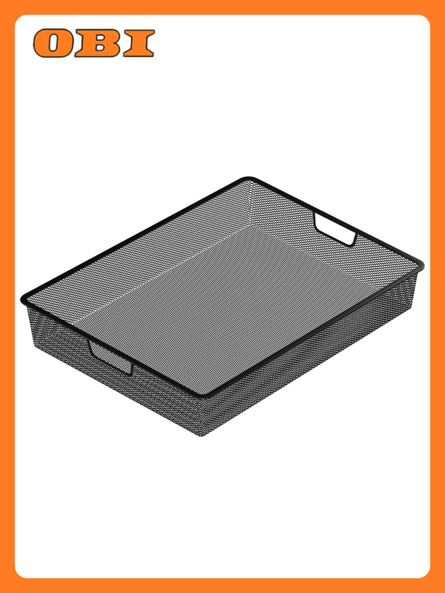 Корзина сетчатая Larvij 555x410x85 мм 15 кг черная