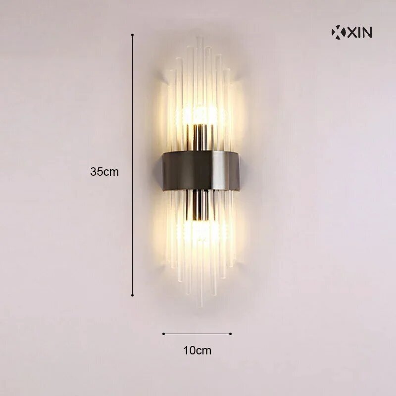 KINLAMS Золотой настенный светильник Тёплый белый (2700-3500 K), C 35cm Black
