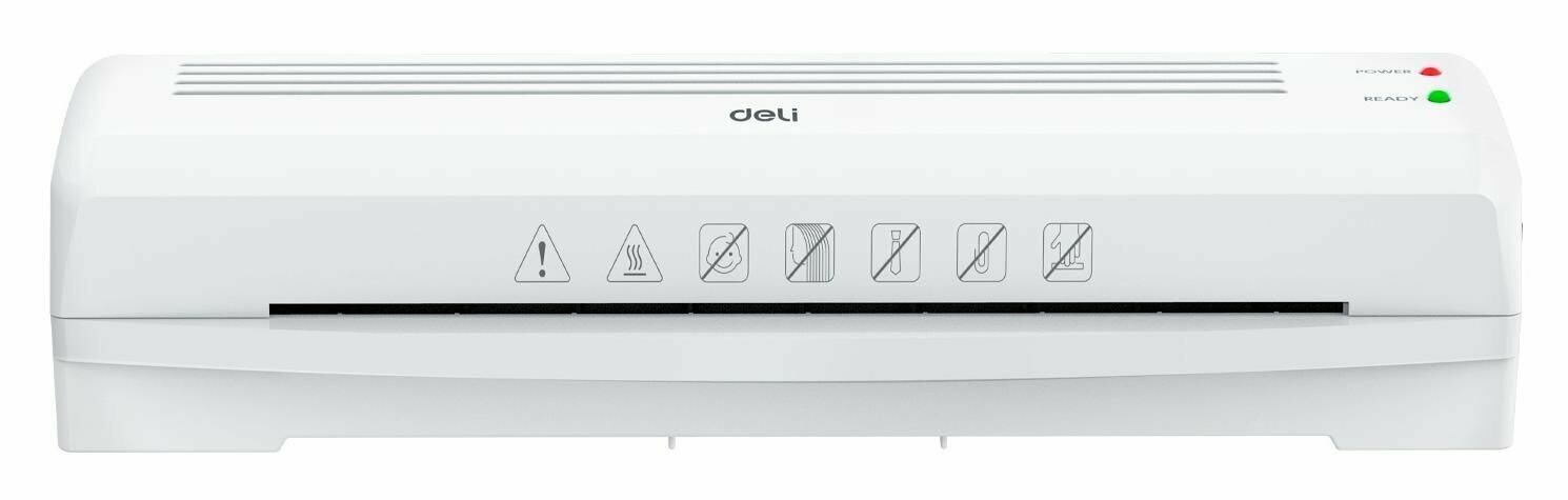 Ламинатор Deli E14378 A4, белый, толщина пленки 80-125 мкм, скорость 32 см/мин, ламинирует фото/реверс