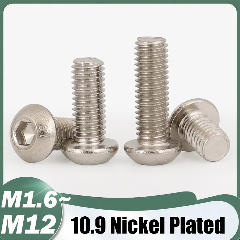 Высокопрочные никелированные винты М1.6-М12 M3-30Pcs, 5mm