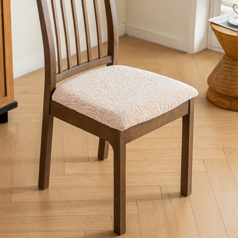 Новая эластичная трикотажная диагональная жаккардовая ткань для домашних и гостиничных обеденных стульев, кресел, чехлов для стульев, утолщенного снежинкового бархата