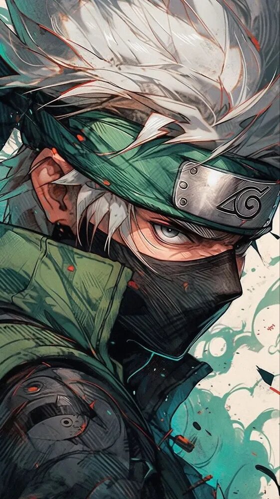 Алмазная Мозаика " Наруто Какаши" 40х50 См Алмазная Вышивка / Картина Стразами