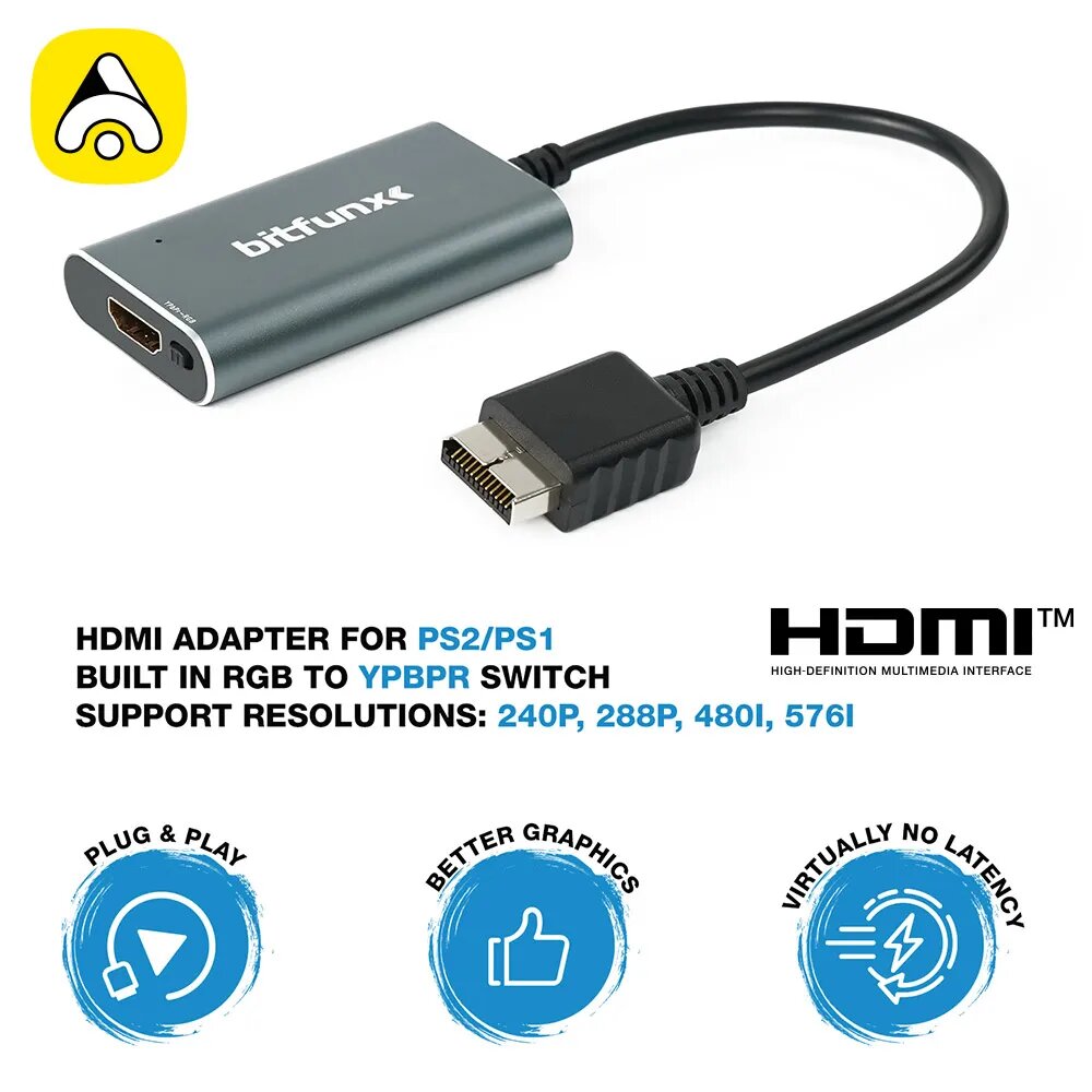 BitFunx HDMI™ Конвертер для PS1/PS2 — фото 1