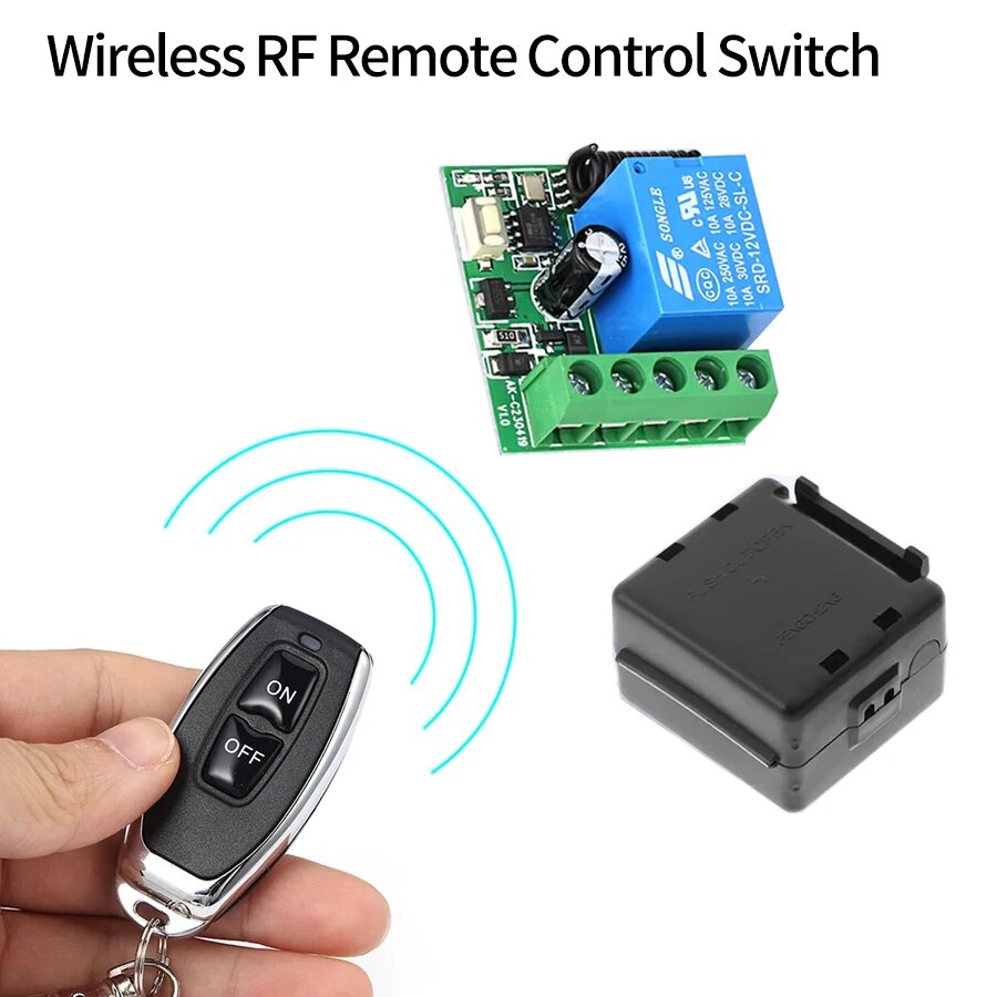 2 Switch + 1 Remote, RF433MHz, DC12V — фото 1