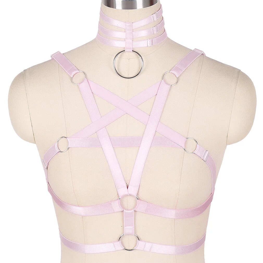 Розовый BODY HARNESS, регулируемый, полиэстер