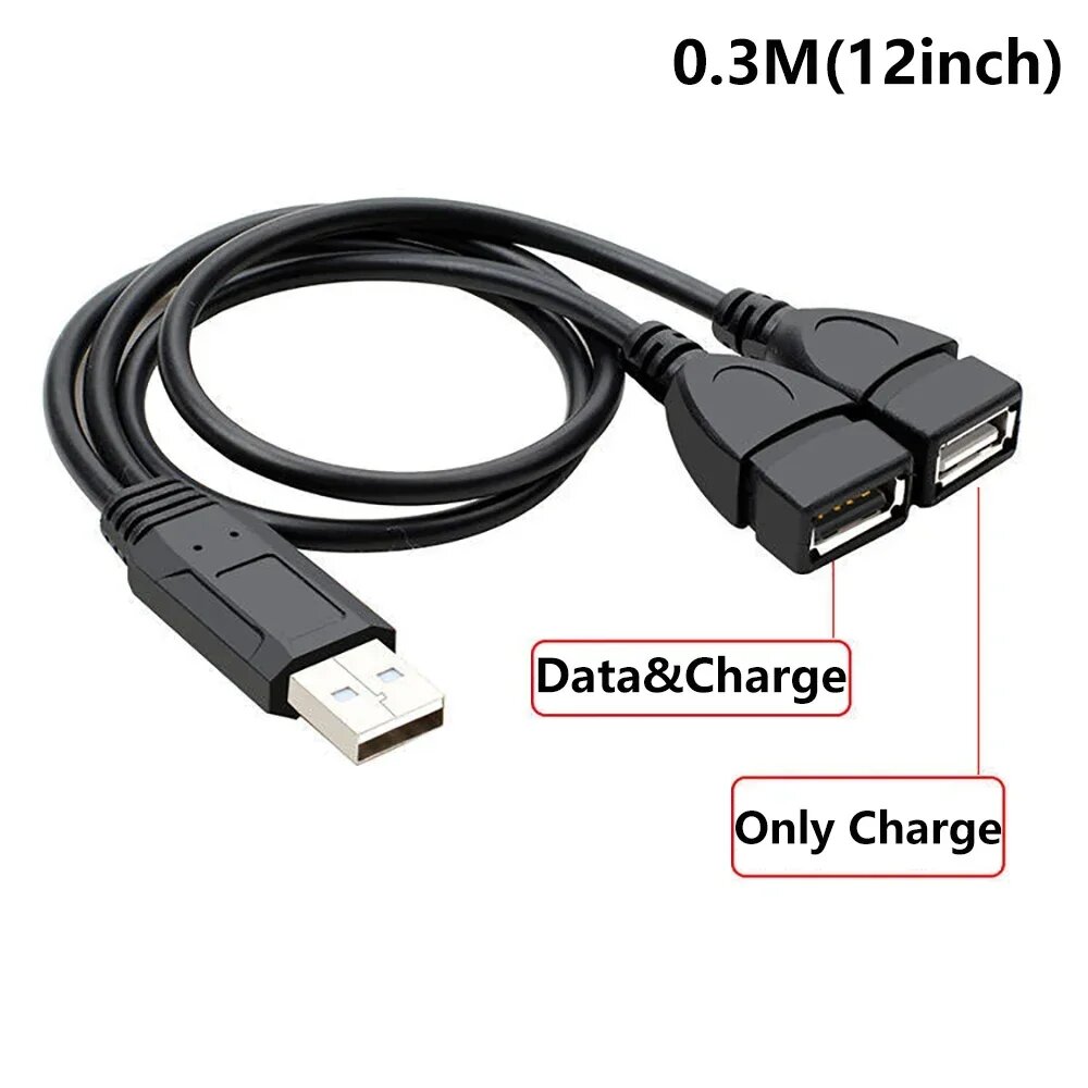 USB 2.0 кабель-разветвитель 1 male to 2 female