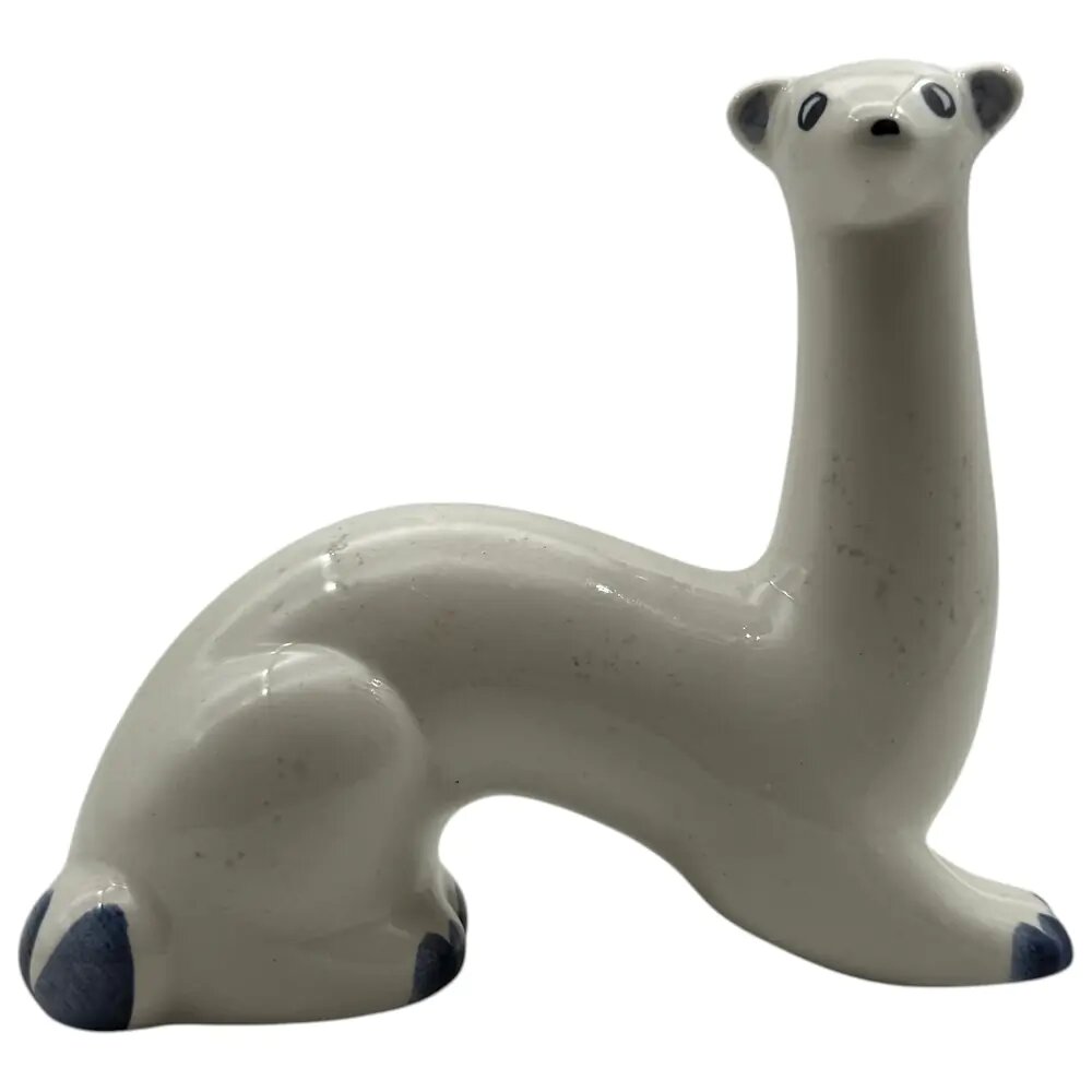 Фарфоровая статуэтка "Горностай", автор Шуквани Ш, 1962-1980 гг, ЗИК Конаково, СССР