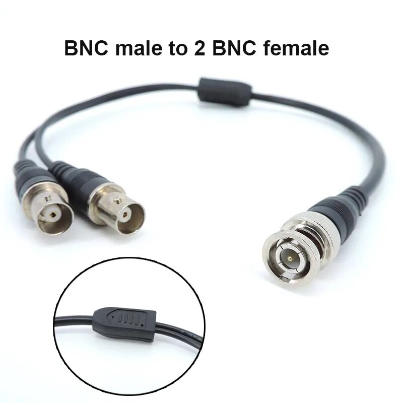 Кабель BNC 1 «папа» на 2-контактный разъем BNC «мама» 40 см