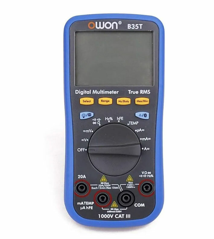 Мультиметр цифровой OWON B35T, Bluetooth, True RMS, детектор утечки тока, измеряет сопротивление, диоды, ток