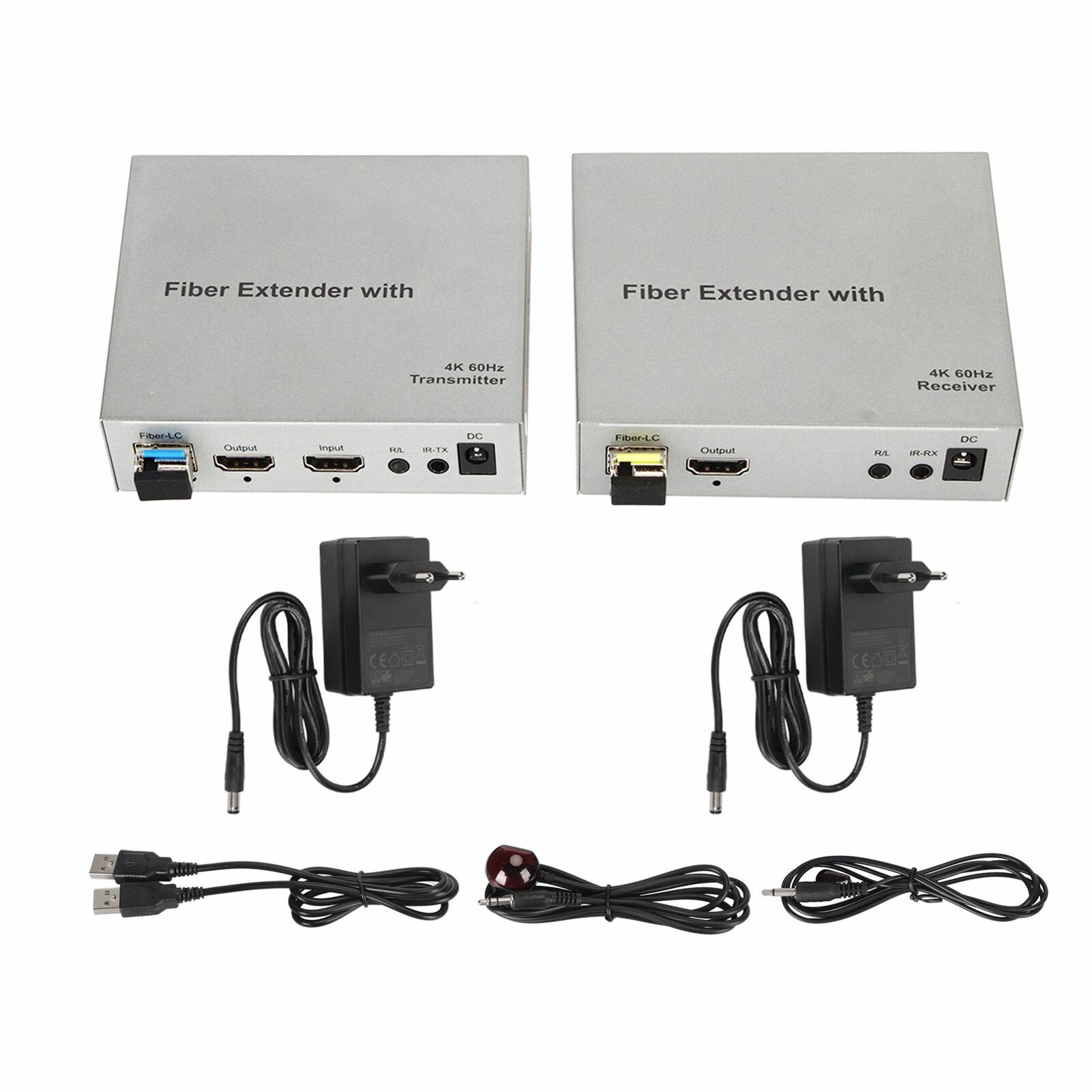 HDMI оптический удлинитель 20 км, 4K 60Hz, KVM