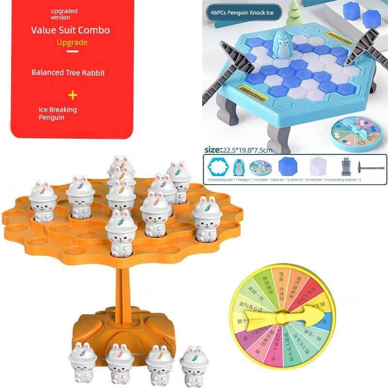 Детская развивающая игра-балансир «Космонавт» (аналог «Джэнга») с кроликом, настольная игра для отдыха, интерактивная