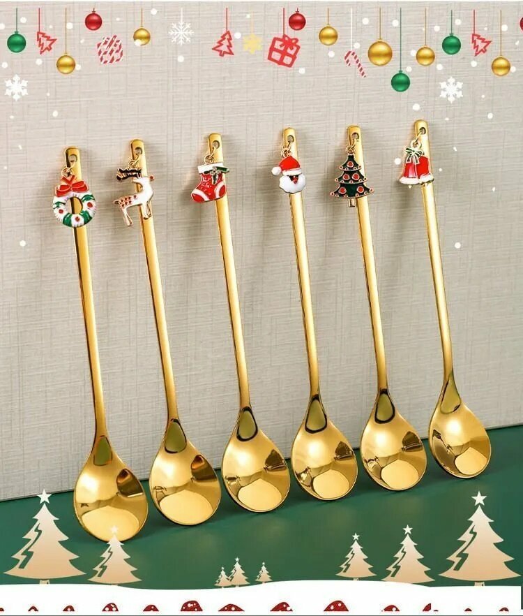 Набор десертных приборов 6 предм. золотой