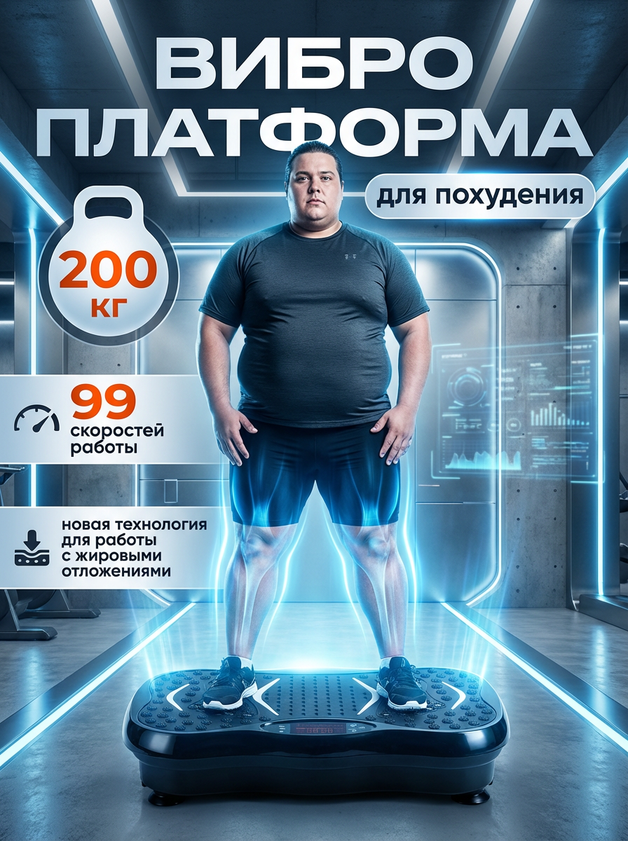 Виброплатформа для похудения тренажер до 200 кг С блютуз，регулировка амплитуды, 49 программ