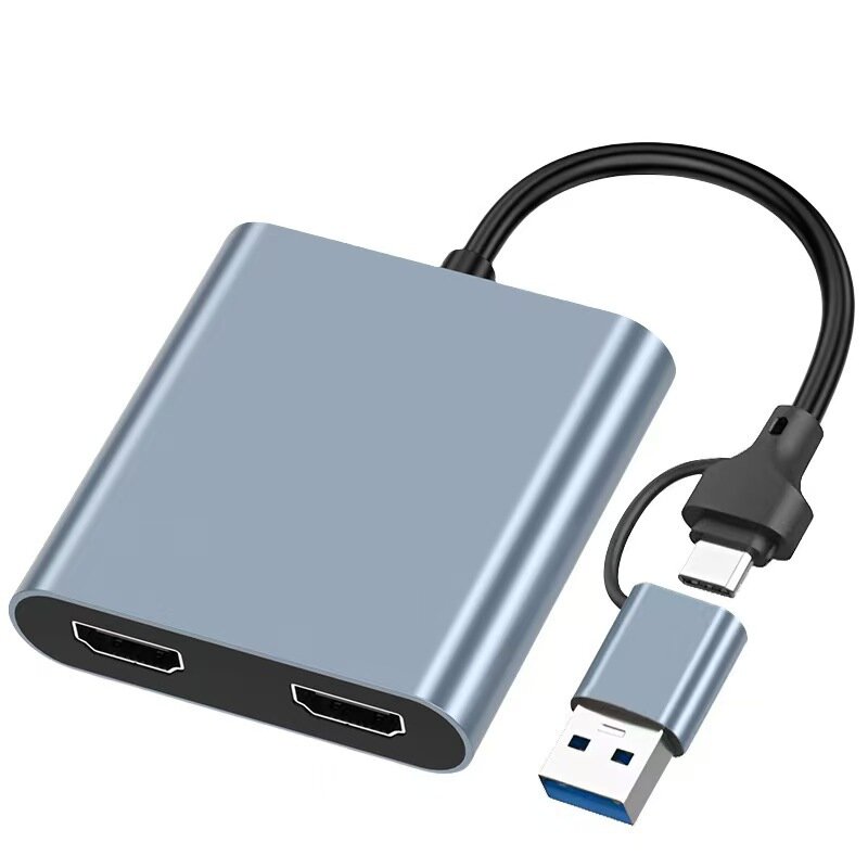 Док-станция HDMI USB 3.0 Мультипорт Конвертер для зеркального отображения экрана 2-в-1 Адаптер Type-C