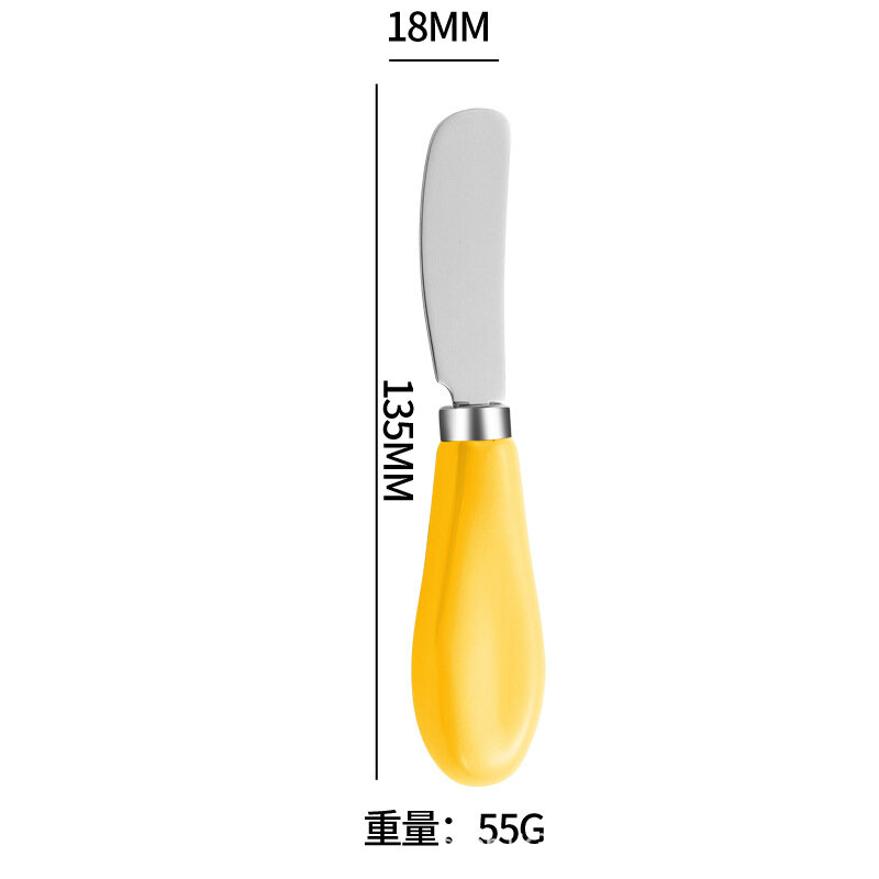 Нож для масла с керамической ручкой, нож для масла из нержавеющей стали 430, лопатка для джема, нож для сливочного сыра, домашний нож для сыра от производителя
