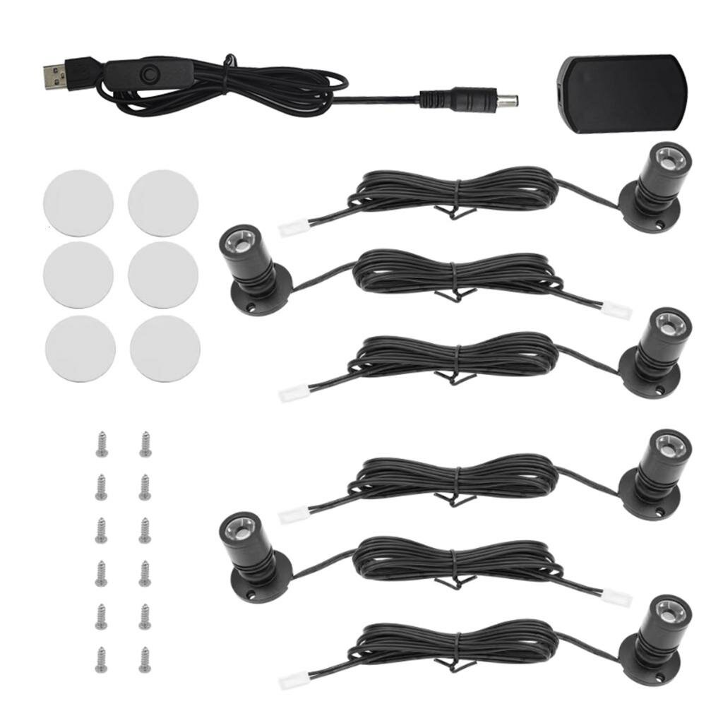 Портативная светодиодная лампа для макияжа (6 шт), Теплый свет