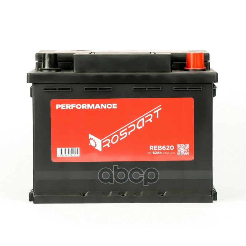 АКБ Excell 12V 62Ah 530A 242x175x190 / -+ / ROSPART арт. REB620