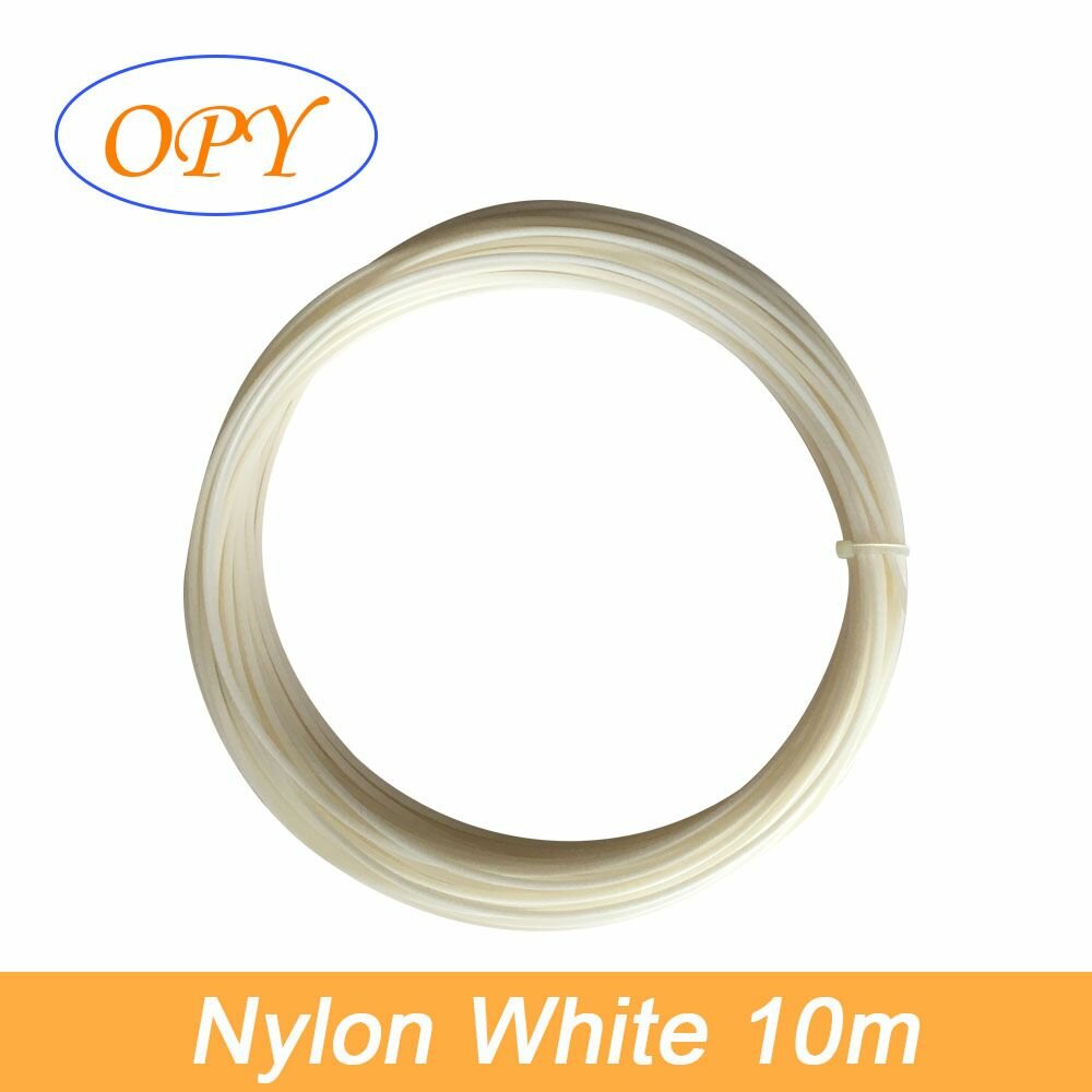 Пластик OPY нейлон для 3D-ручки и 3D-принтера 1,75 мм Белый Цвет Нить 10 м