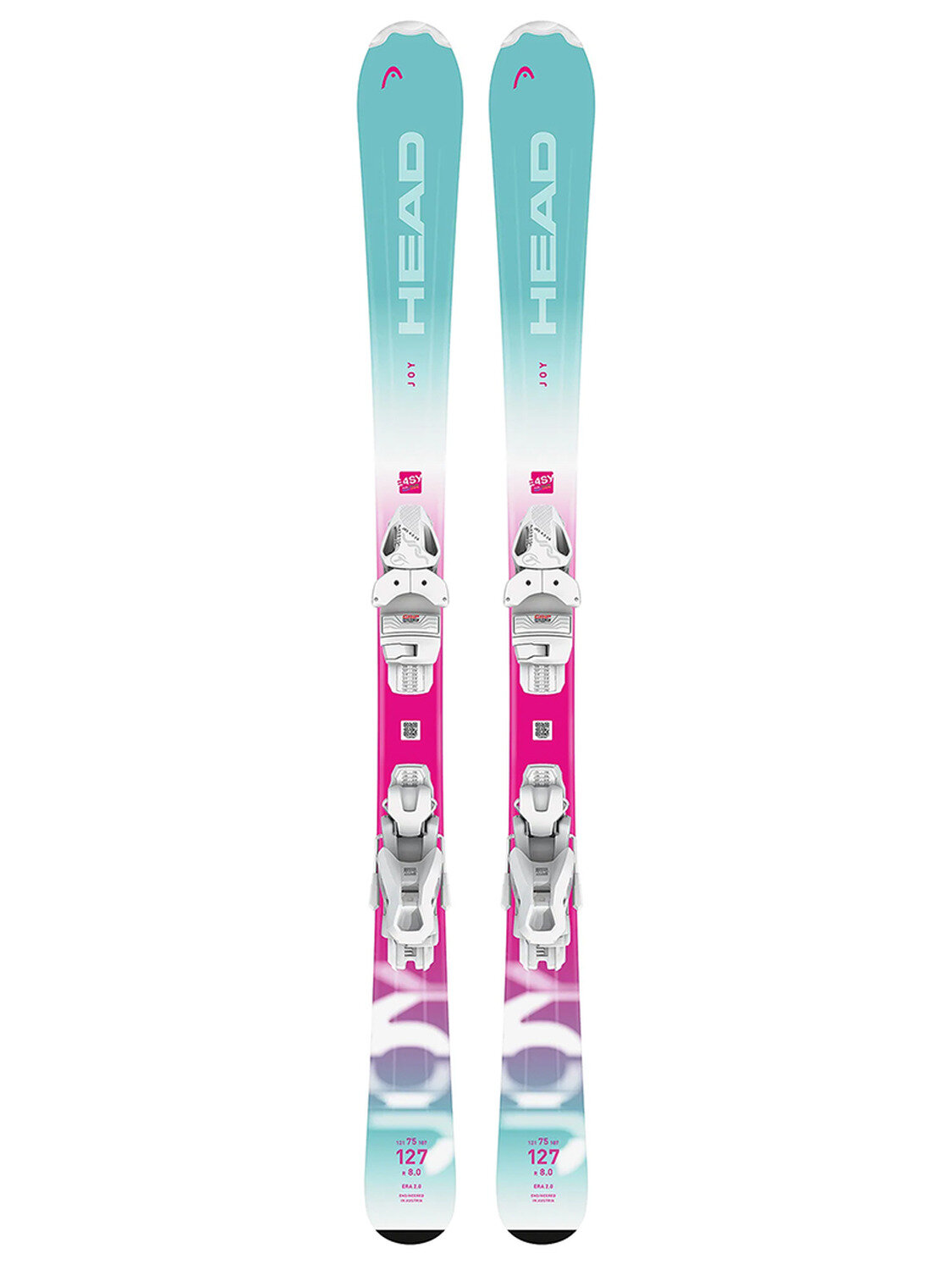 Горные лыжи с креплениями Head Joy Easy JRS + JRS 4.5 GW 24/25 , для детей , Розовый