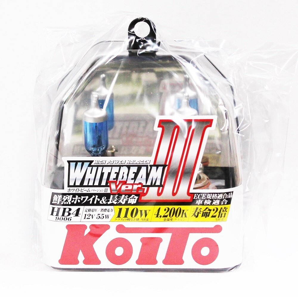 Лампа HB4 12V 55W (110W) P22d Whitebeam 4200K 2 шт / KOITO / P0757w