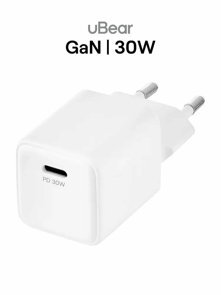 Сетевое зарядное устройство uBear Bridge USB-C 30 Вт GaN