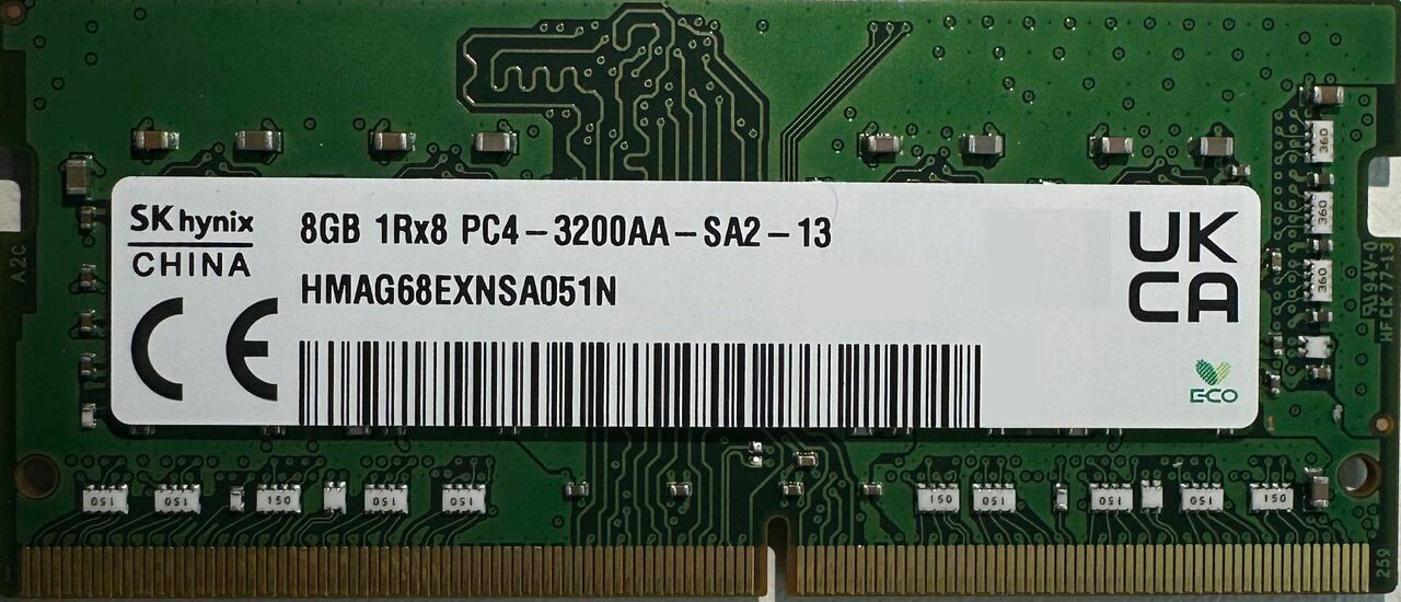 Оперативная память SODIMM 8GB DDR4-3200 SK hynix HMAG68EXNSA051N