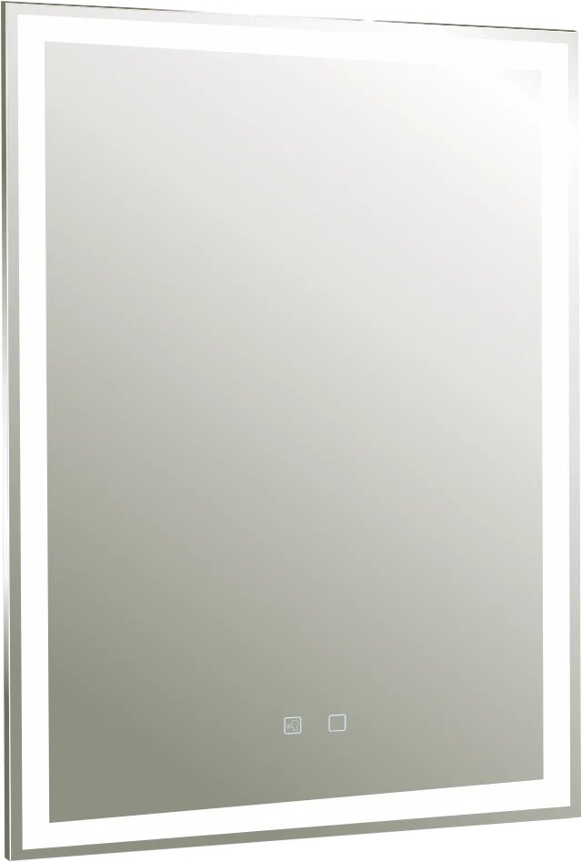 Зеркало Silver Mirrors Рига Voice 60x80 со светодиодной подсветкой, с подогревом, 60 см, с сенсорным управлением, зеркало настенное в ванную, в современном стиле