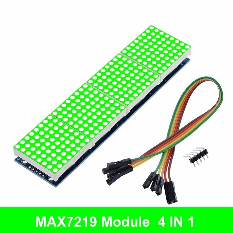 MAX7219 4 в 1, Зеленый LED дисплей