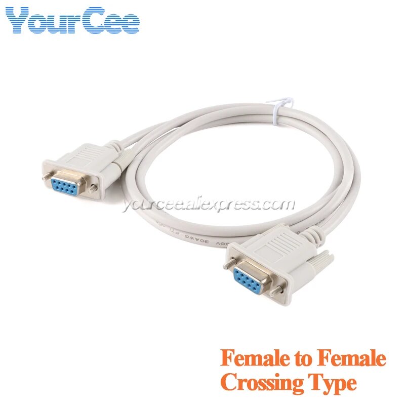 DB9 Female-Female Crossing Null Modem Cable Your Cee