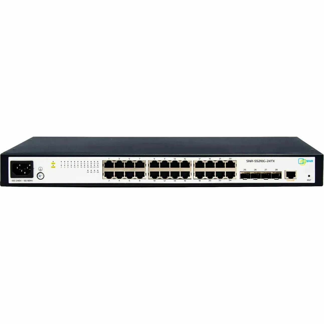 SNR SNR-S5210G-24TX Управляемый коммутатор уровня 2+, 24 порта 10/100/1000Base-T, 4 порта 1/10G SFP+
