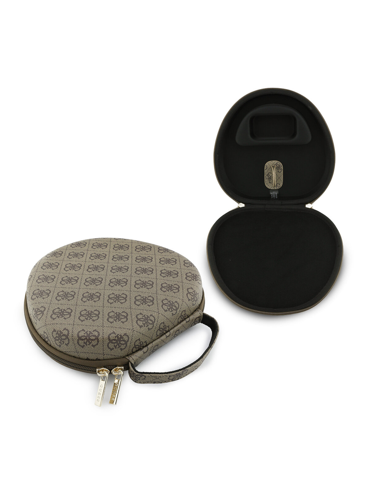 Чехол Guess для накладных наушников Airpods Max или других брендов, из экокожи PU leather, коричневый