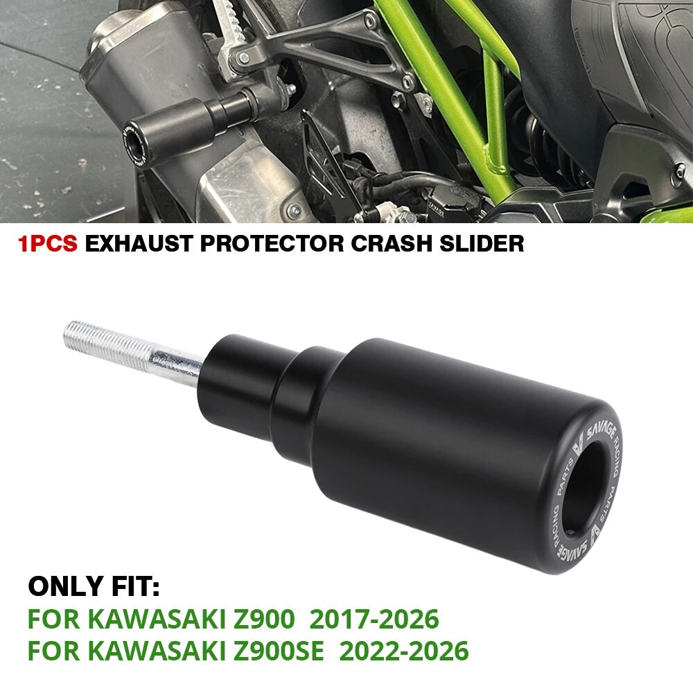 Z900 Z900RS рама слайдер защита от столкновений для KAWASAKI Z900 RS SE Зеленый, 1pcs Exhaust Slider
