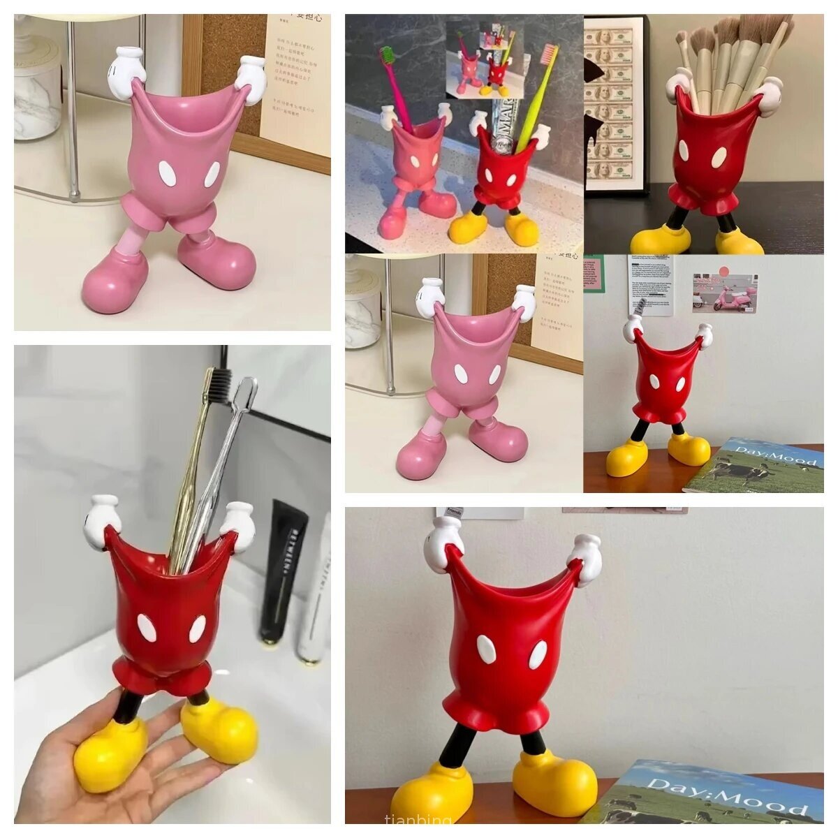Ящик для хранения кистей MINISO, Mickey-red