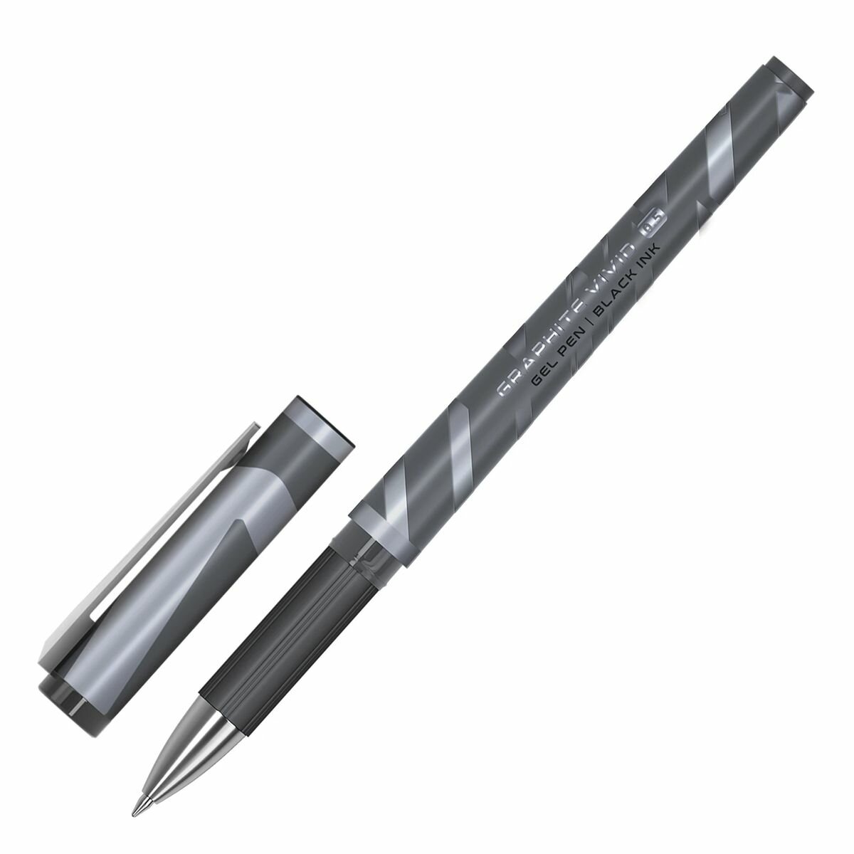 Ручка гелевая Brauberg Graphite Vivid (0.3мм, черная) (144542)