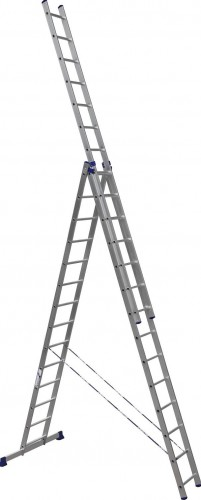 Трехсекционная универсальная алюминиевая лестница алюмет Серия HS3 6314