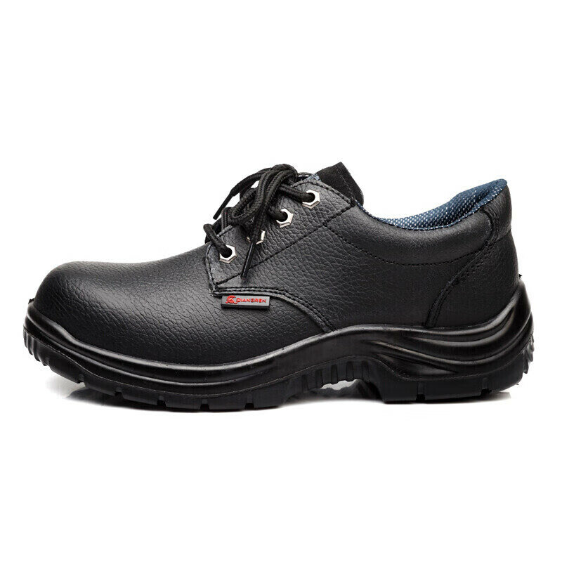 Qiangren Safety Shoes LA Certified Anti-Smashing Anti-Piercing Protective Men's Shoes Construction Site Labor Protection Leather Shoes ZC6006 Black 44