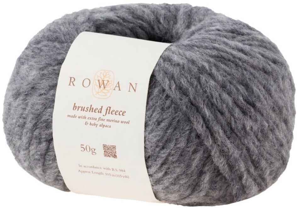 Brushed Fleece /Брашт Флис/ пряжа Rowan, 9802176 (253, crag (скала), серый)