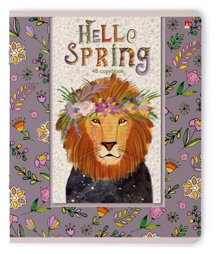 Тетради 48 листов "HELLO SPRING". Набор 5 шт. Цена за 5 штук.
