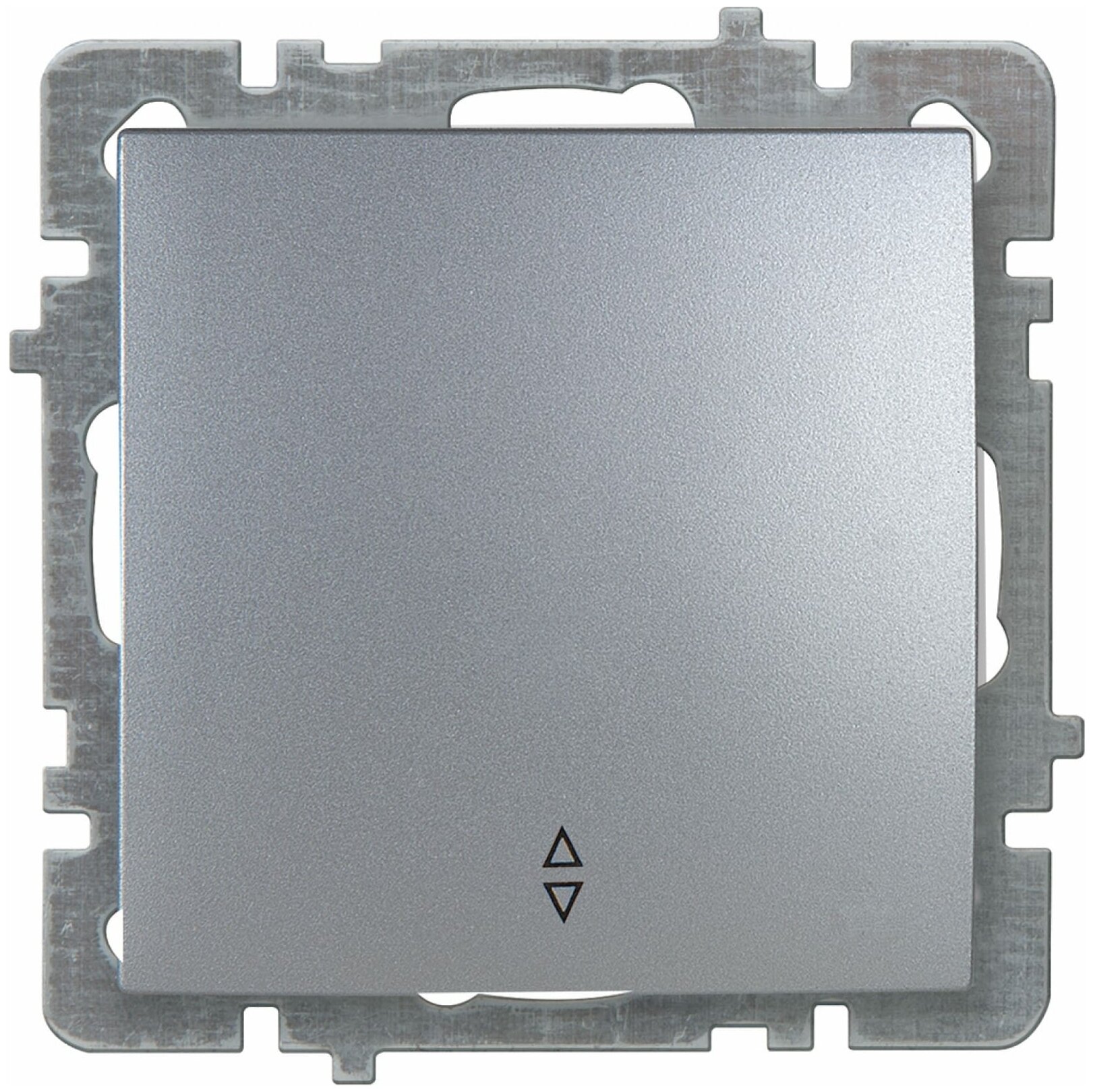 Nilson Механизм выключателя 1СП проходной серебро Touran/Alegra metallic 24130407 .