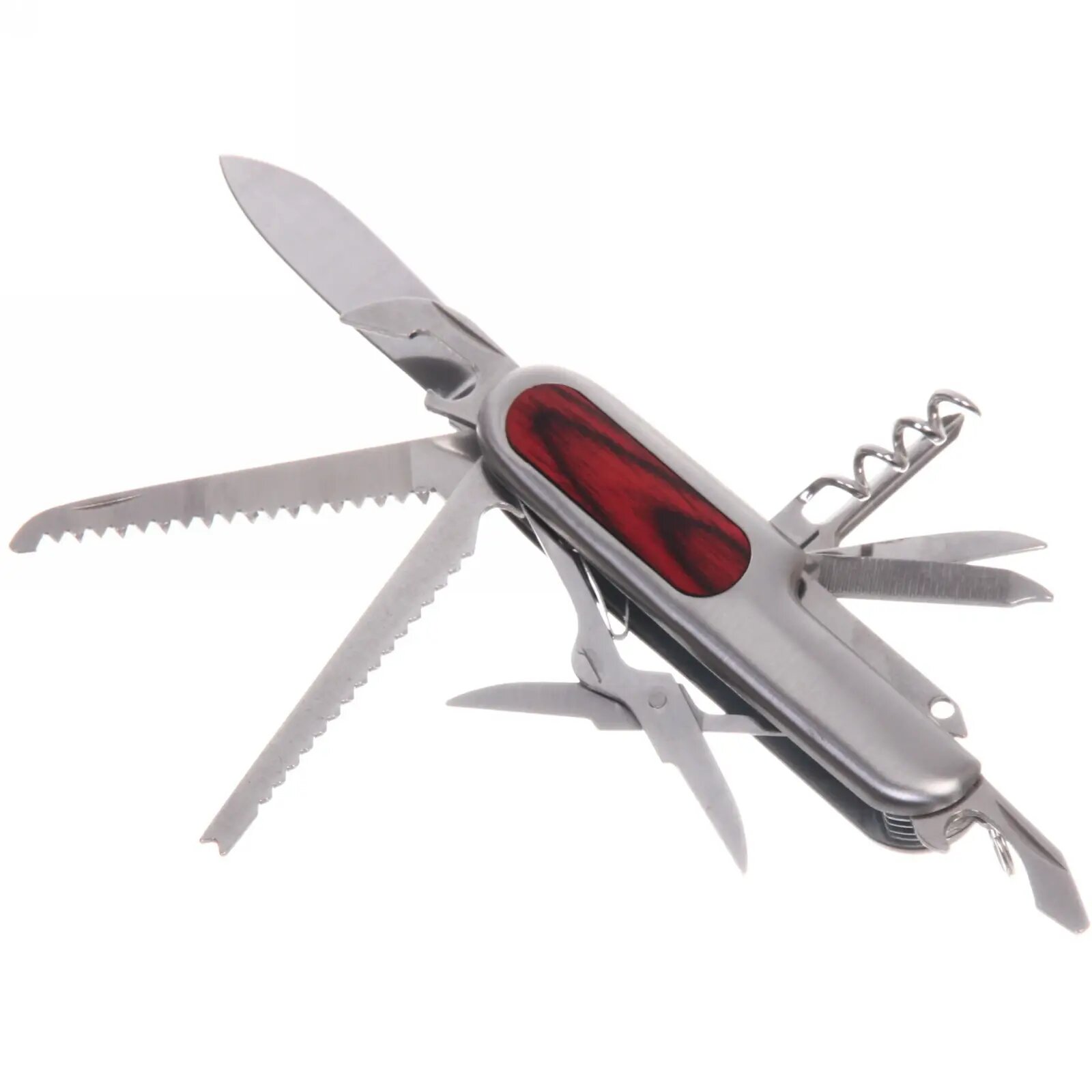Многофункциональный складной нож 12 в 1, 9 см, нержавеющая сталь, красная вставка