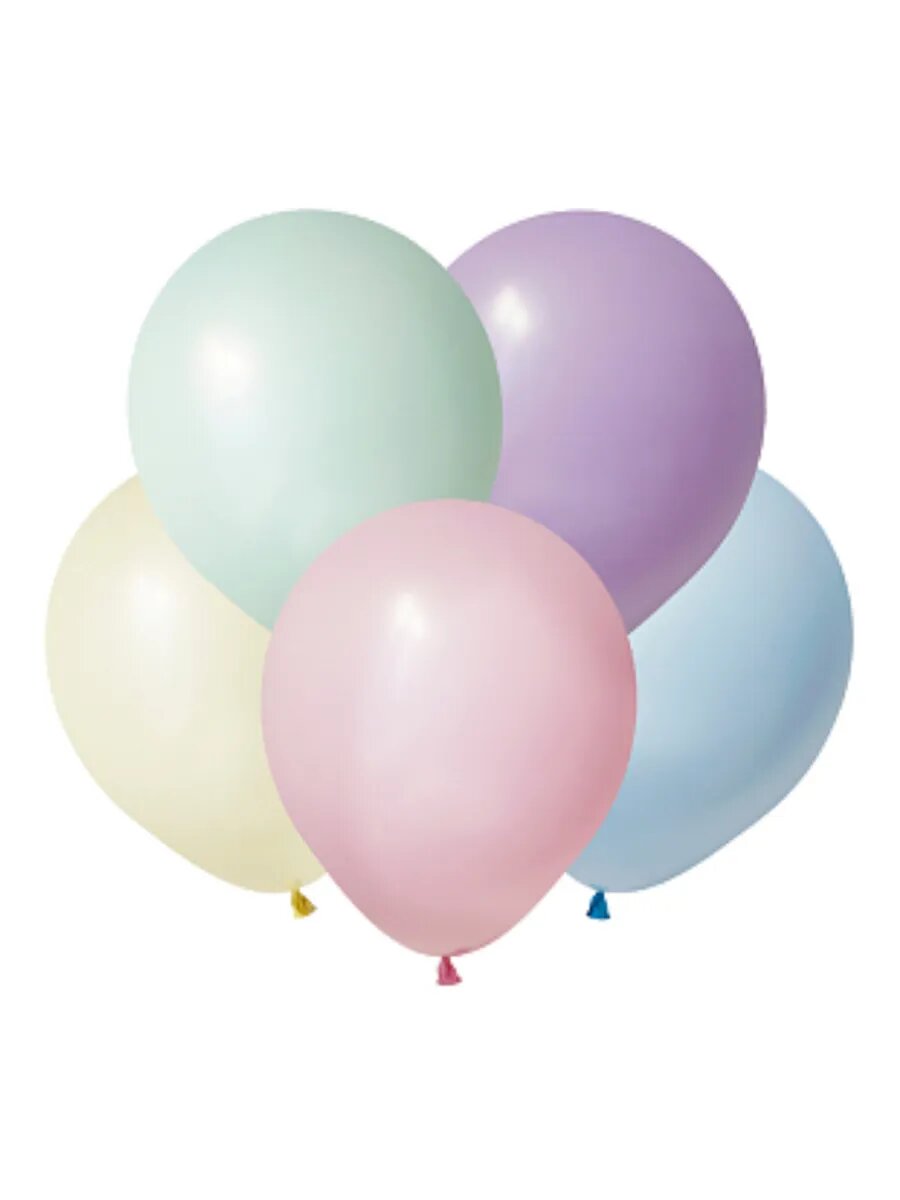 Ассорти, Макаронс / Assorted, латексный шар (5"/12,5 см ) 100 шт. / DECOBAL, Вьетнам