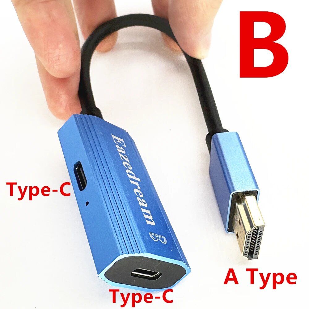 Eazedream USB-C хаб Type-C/A для Xreal Beam, Rokid, Rayneo, Viture, Цвет: B