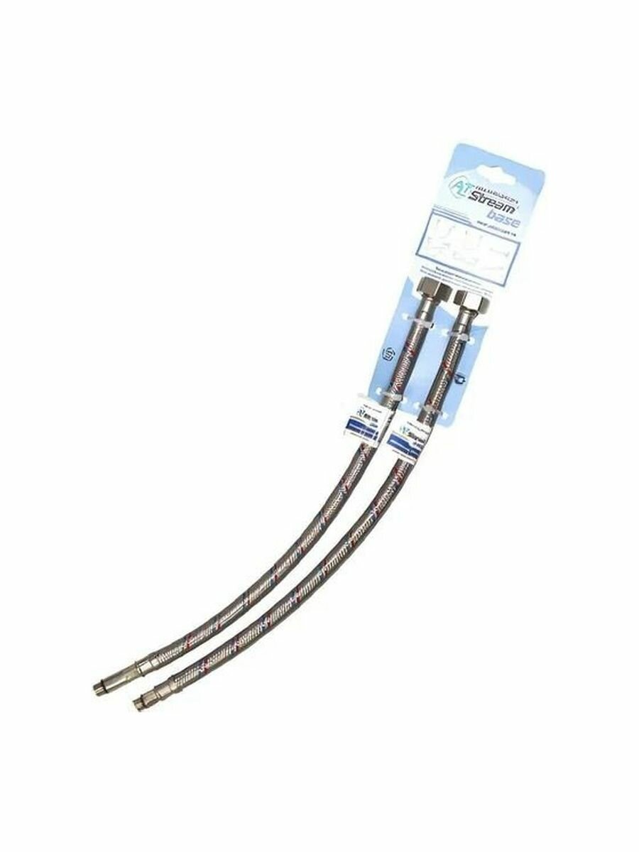 Комплект гибкой подводки для смесителя Altstream BASE 1/2хМ10, г/ш 50 см 023010505