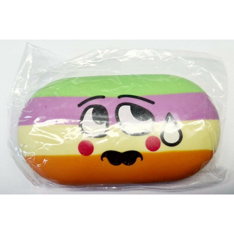 Ластик Zhengda Эмоции, овал 65х35 мм, ассорти (Zhengda ZD-2602)