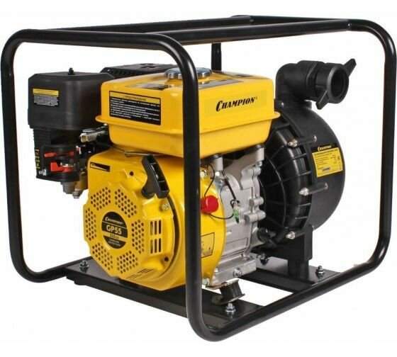 Бензиновая мотопомпа CHAMPION GP55, 4-х тактная для химических жидкостей