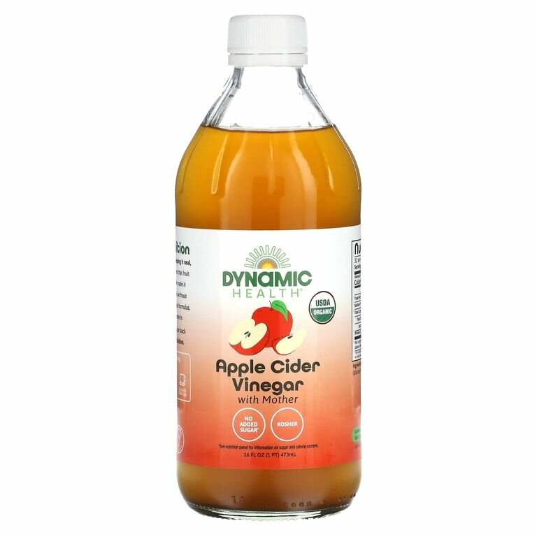 Dynamic Health, Vinegar Apple Cider + 'Mother', Яблочный уксус с маткой, 473 мл
