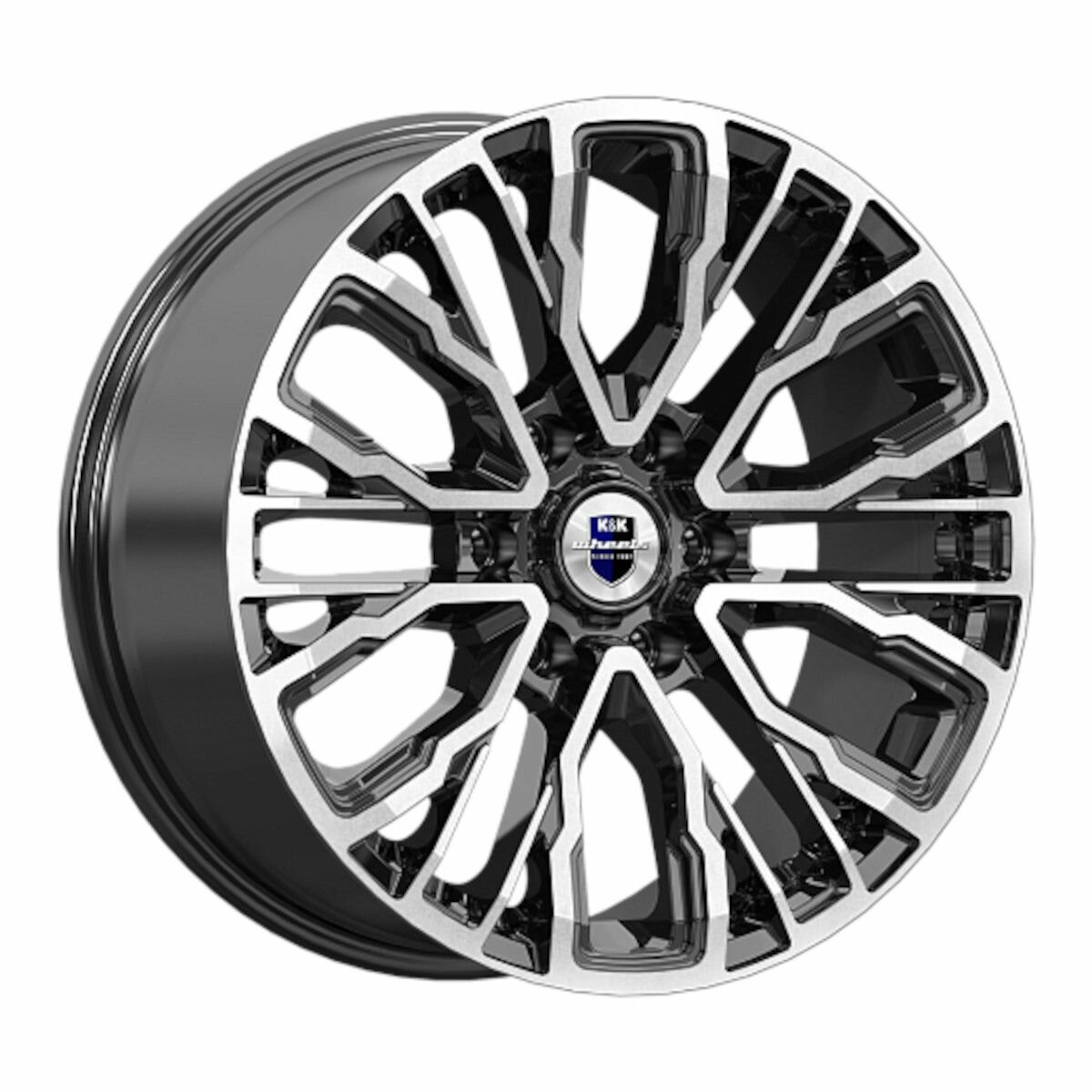 Диск литой КиК Кортес (КС1102) 8,5\R19 6*139,7 ET25 d106,1 Алмаз черный [82533] <Ш> Fb max 965 kg