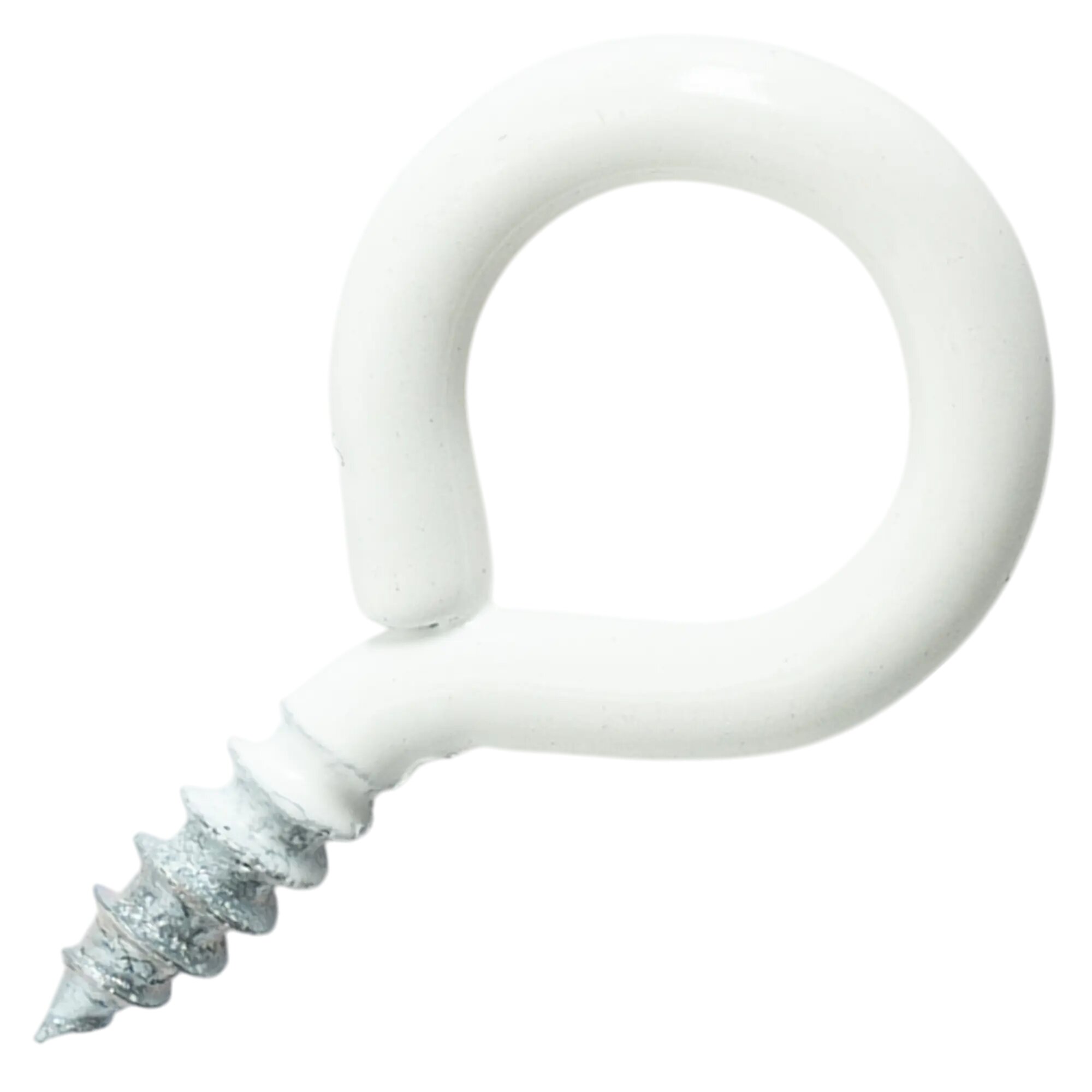 Шуруп-кольцо 3x10 мм из стали RAL9003, набор 15 шт, крепеж для сборки мебели и техники